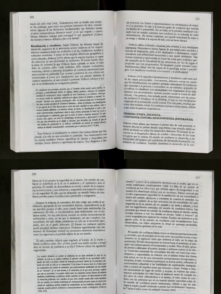 Ritualización y Ritualismo. Erikson | PDF