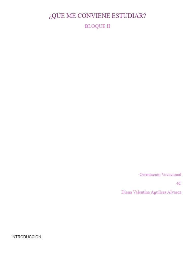 Que Me Conviene Estudiar | PDF