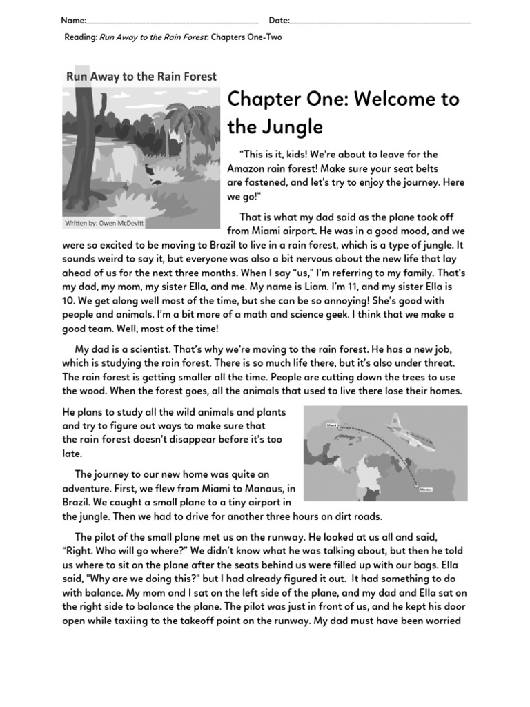 Run Away Rain Forest Chapters One and Two | PDF