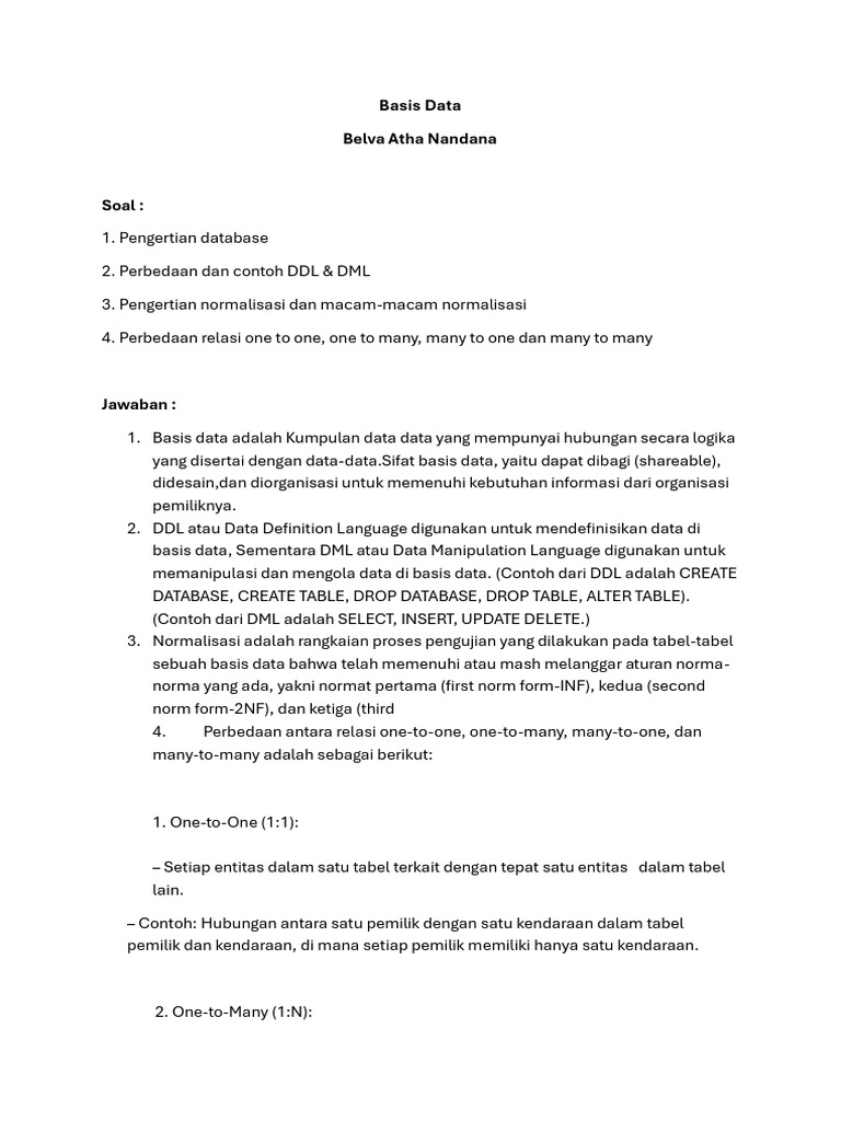 Tugas Basis Data | PDF