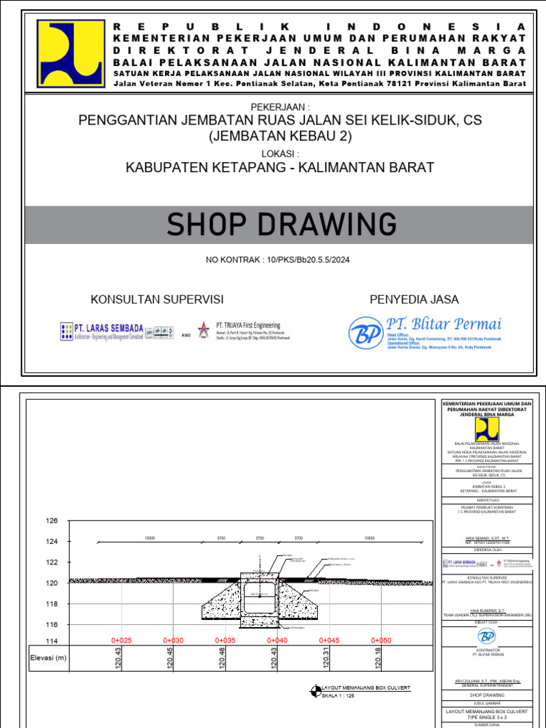 Shop Drawing Jembatan Kebau 2 | PDF