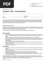 Exclusion Zones Toolbox Talk | PDF | Safety