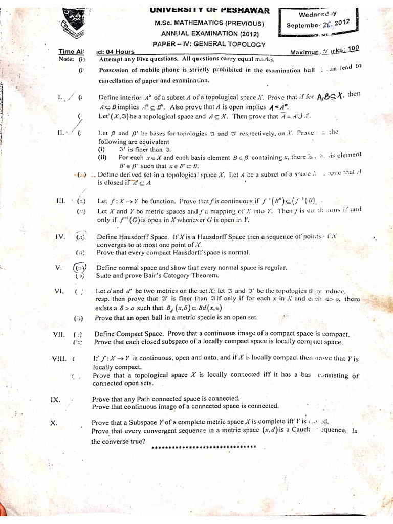 Topology Notes | PDF