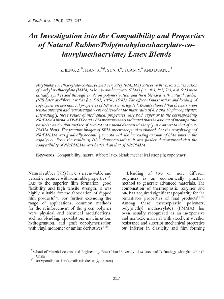 Zheng 2016 Investigation Compatibility Properties Natural | PDF | Poly ...