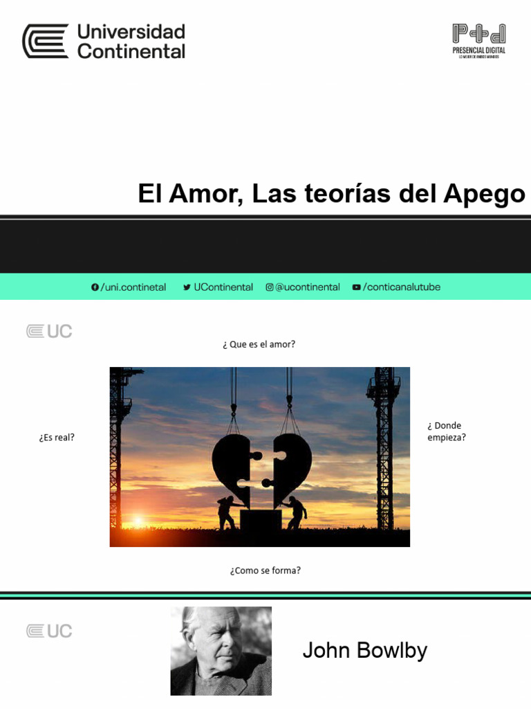Unidad 3 El Amor y Las Teorias Del Apego PRIMERA PARTE | PDF | Teoría de apego | Desarrollo humano