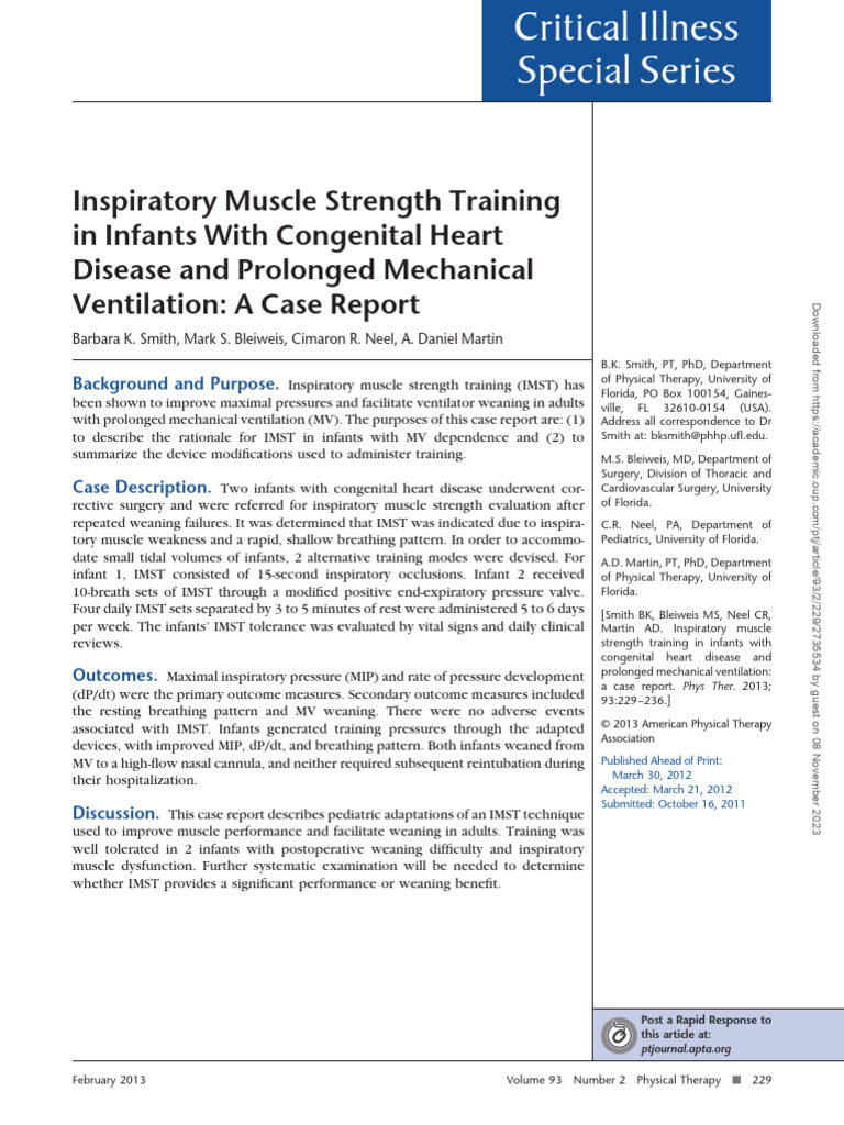 Inspiratory Muscle Streght | PDF | Respiratory System | Lung