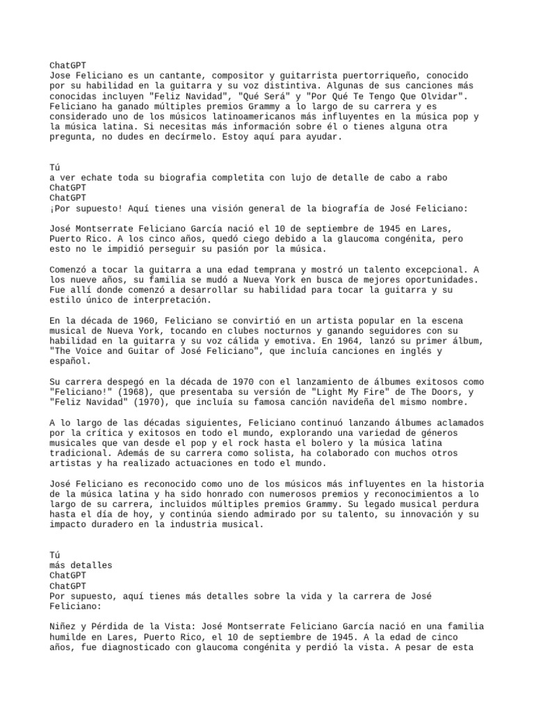 José Feliciano | PDF