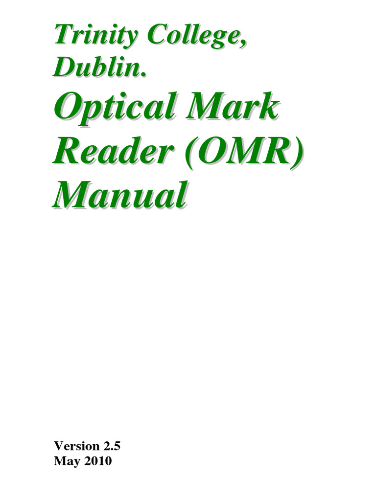 Omr Manual | PDF | Comma Separated Values | Computing