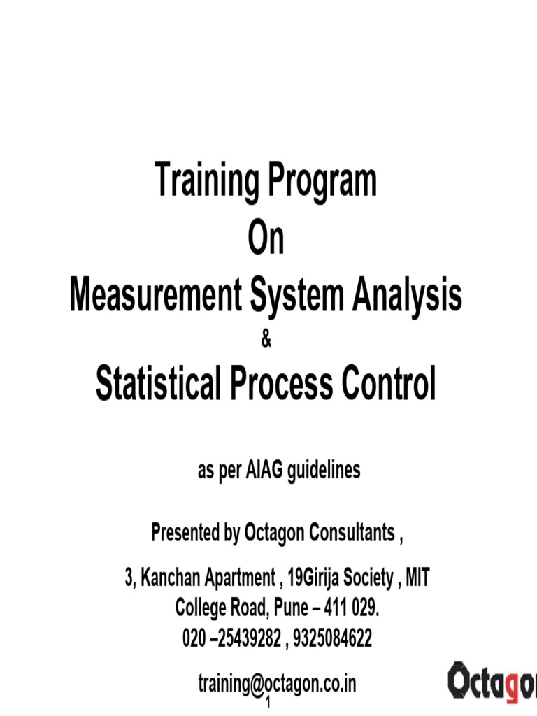 Octagon Training Program MSA SPC | PDF | Normal Distribution | Statistics