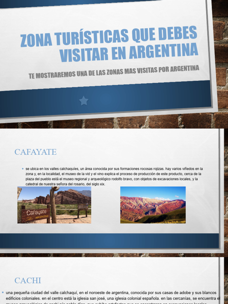 Zona Turísticas Que Debes Visitar en Argentina | PDF