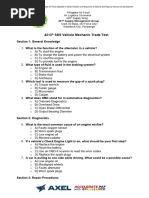Carburetors Test Answer Sheet | PDF | Carburetor | Throttle