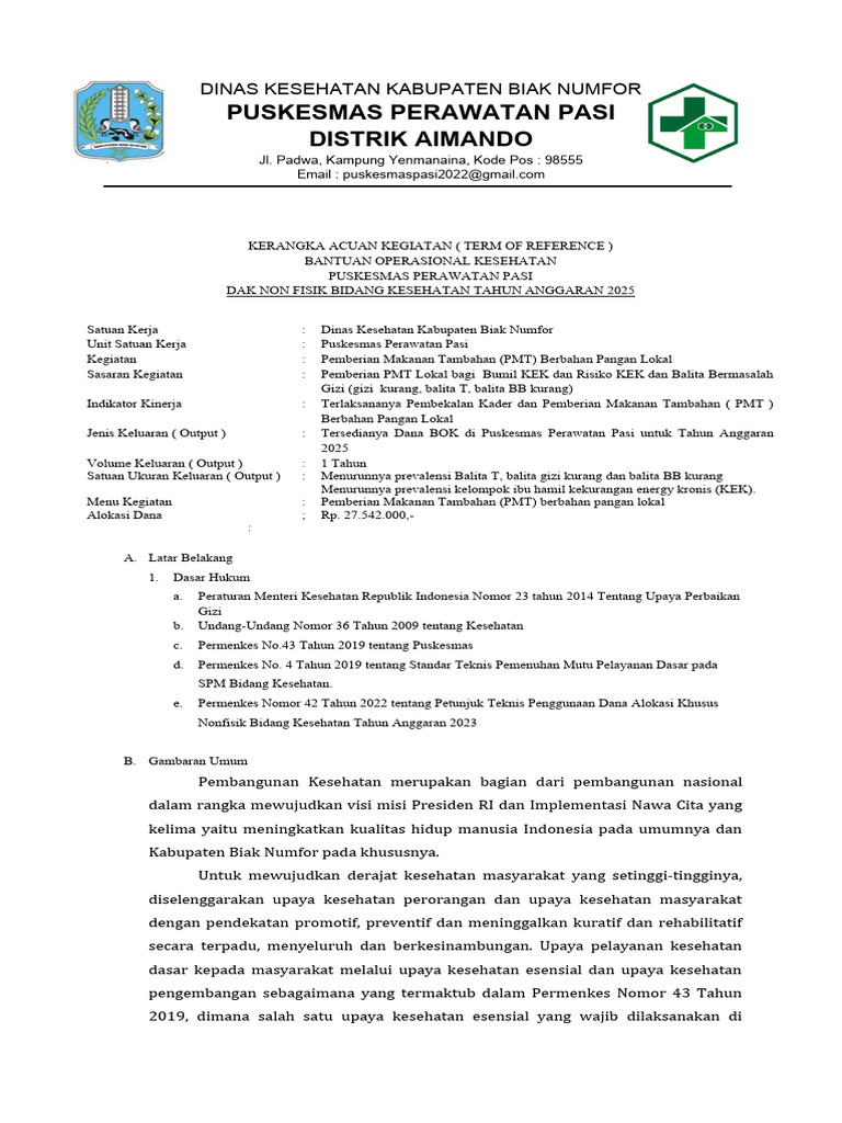 02.tor Dan Rab PMT PKM Pasi 2025 | PDF