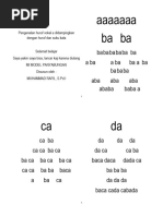 LEVEL 1 - MODUL BACA (Mengenal Abjad Dan Suku Kata) (60 Hal) | PDF