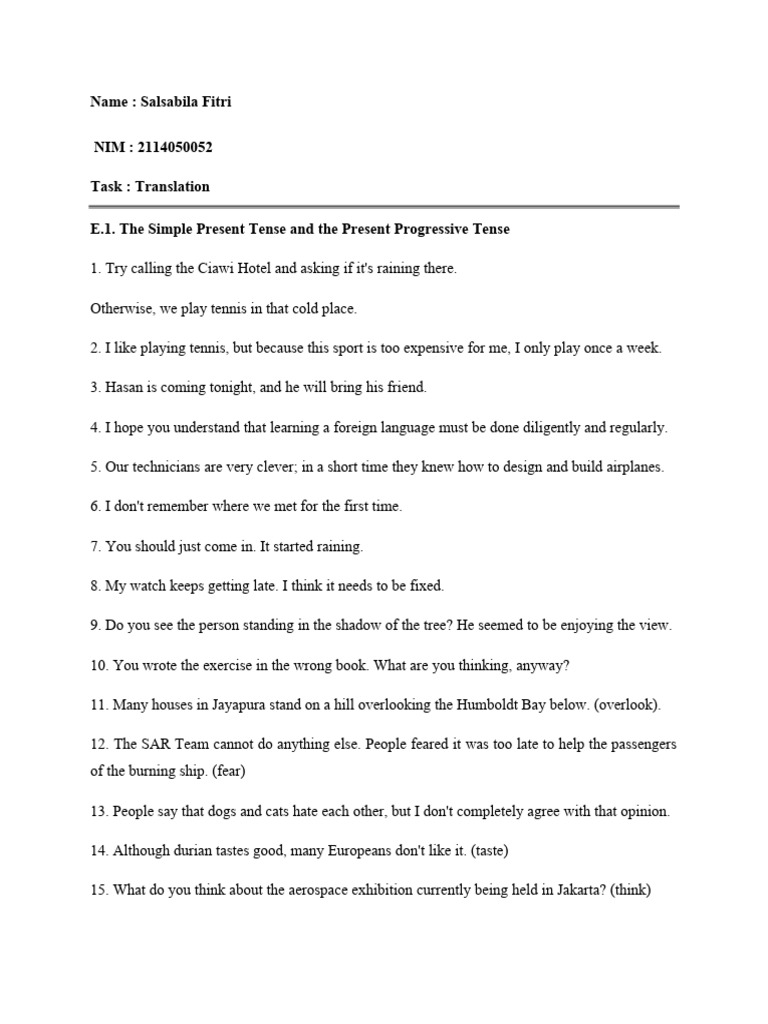 Fadillah Rahma Sari 2114050065 Translation Task | PDF