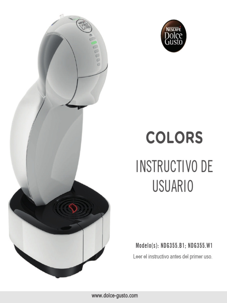 Nescafe Dolce Gusto Colors ES MX | PDF | Lavavajillas | Agua