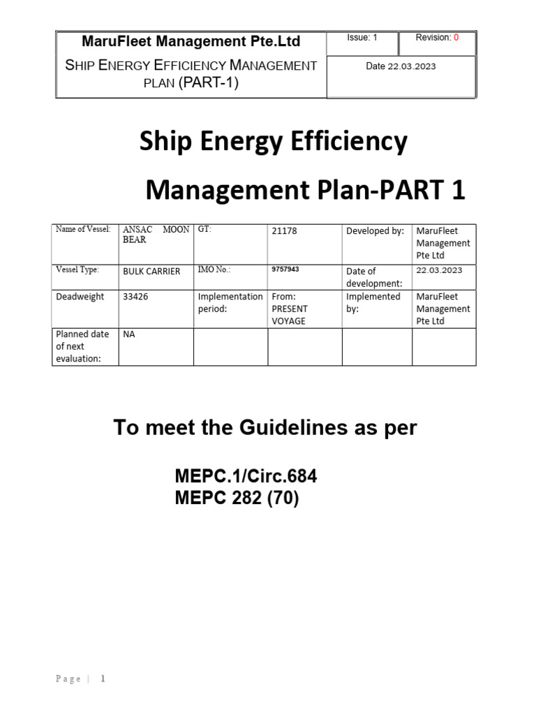 Ansac Moon Bear Seemp Part 1 | PDF | Ships | Cargo Ansac Moon Bear Seemp Part 1 | PDF | Ships | Cargo