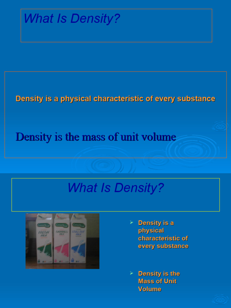Density New | PDF | Density | Volume