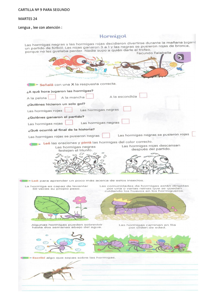 Cartilla #9 para Segundo | PDF