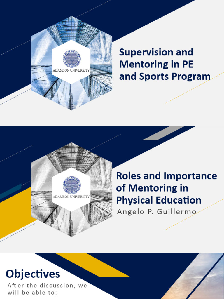 Supervision and Mentoring in PE and Sports ProgramPlan B | PDF ...