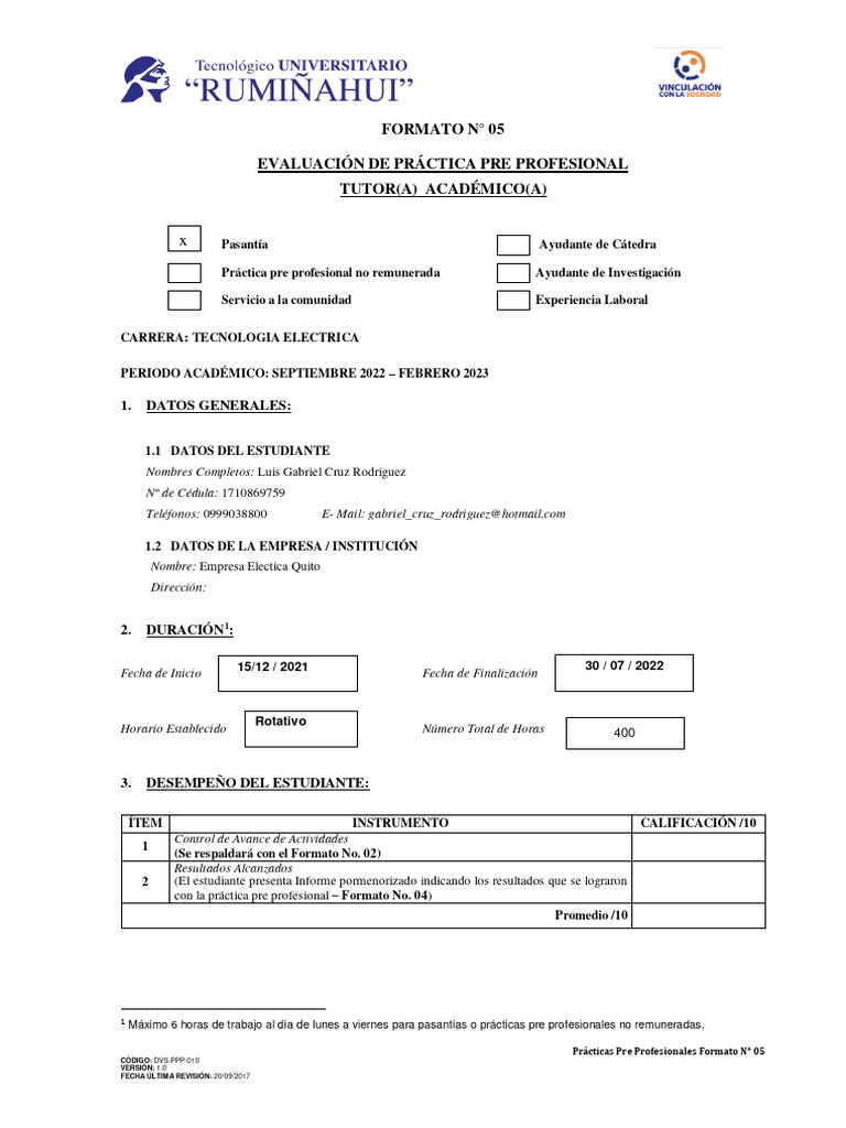 5.-Tutor Academico Formato 05 | PDF