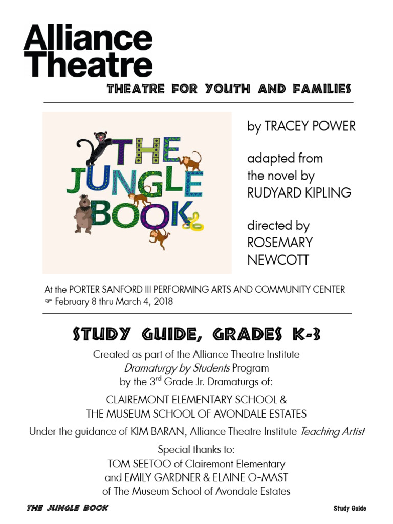 The Jungle Book Study Guide for Educators | PDF | Bagheera | Baloo