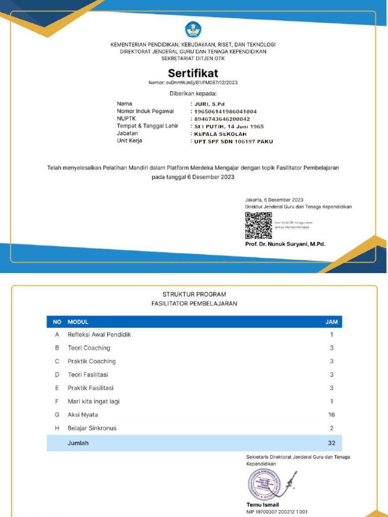 Sertifikat Pak Juri | PDF