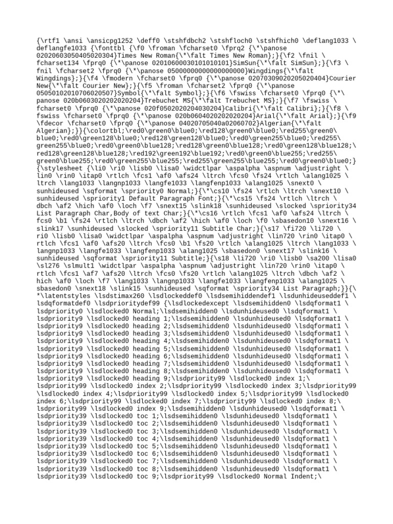 RTF Document Formatting Guide | PDF | Html | Written Communication