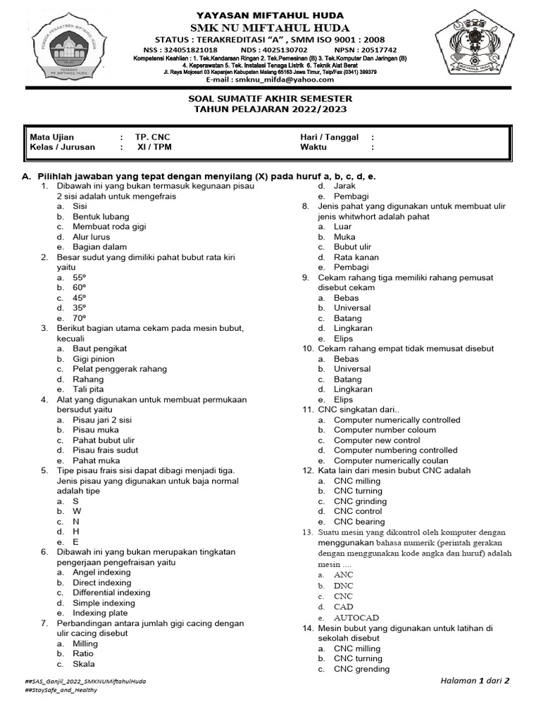 CNC Xi TPM (Kenaikan) | PDF