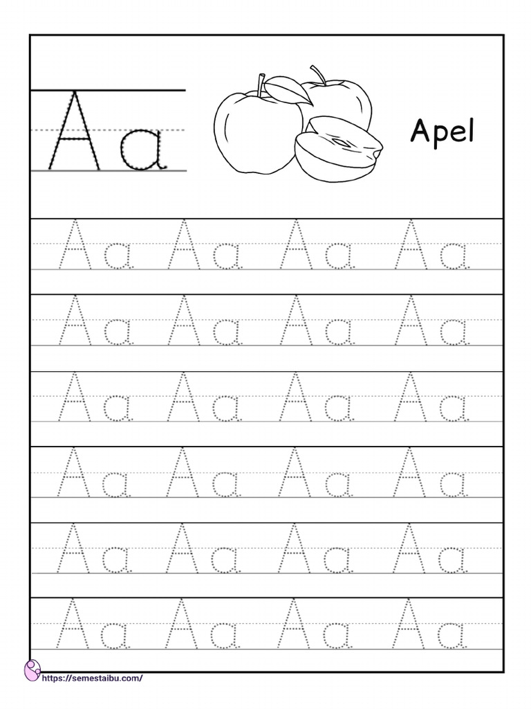 Menebalkan Huruf Abjad A | PDF