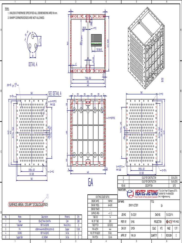 JN18-0269-ORKIM VICTORY-YANMAR-6N330 DWG Rev.1 | PDF