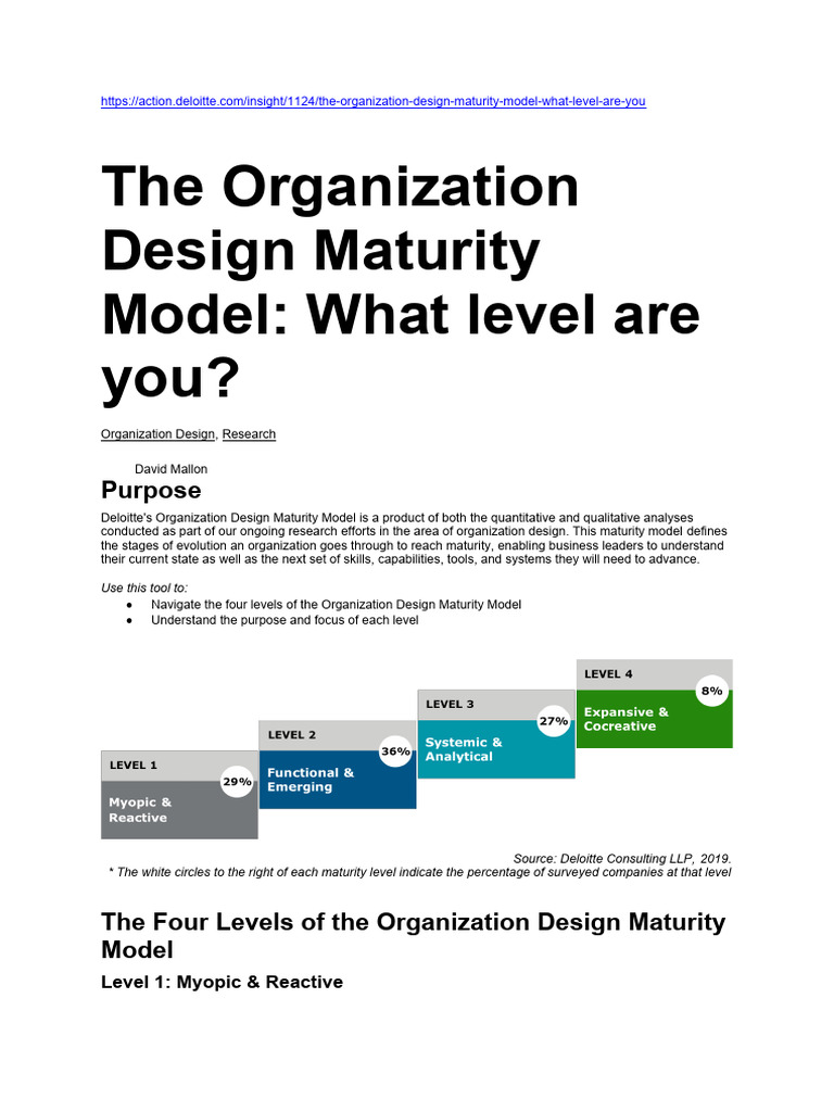 Organization Design Maturity Model | PDF | Decision Making | Governance