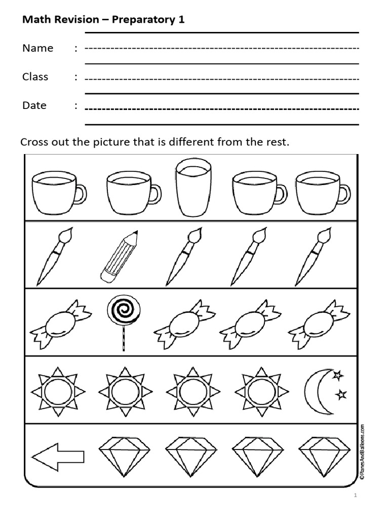 Athar Exam - Prep 1 - Math | PDF