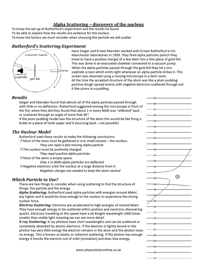 Igcse Physics Pdf Electron Atomic Nucleus