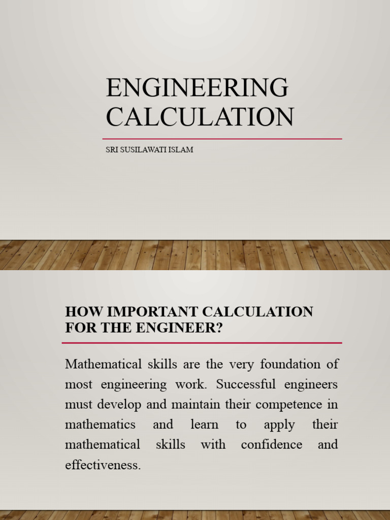 Engineering Calculation-1 | PDF | Significant Figures | Mathematics