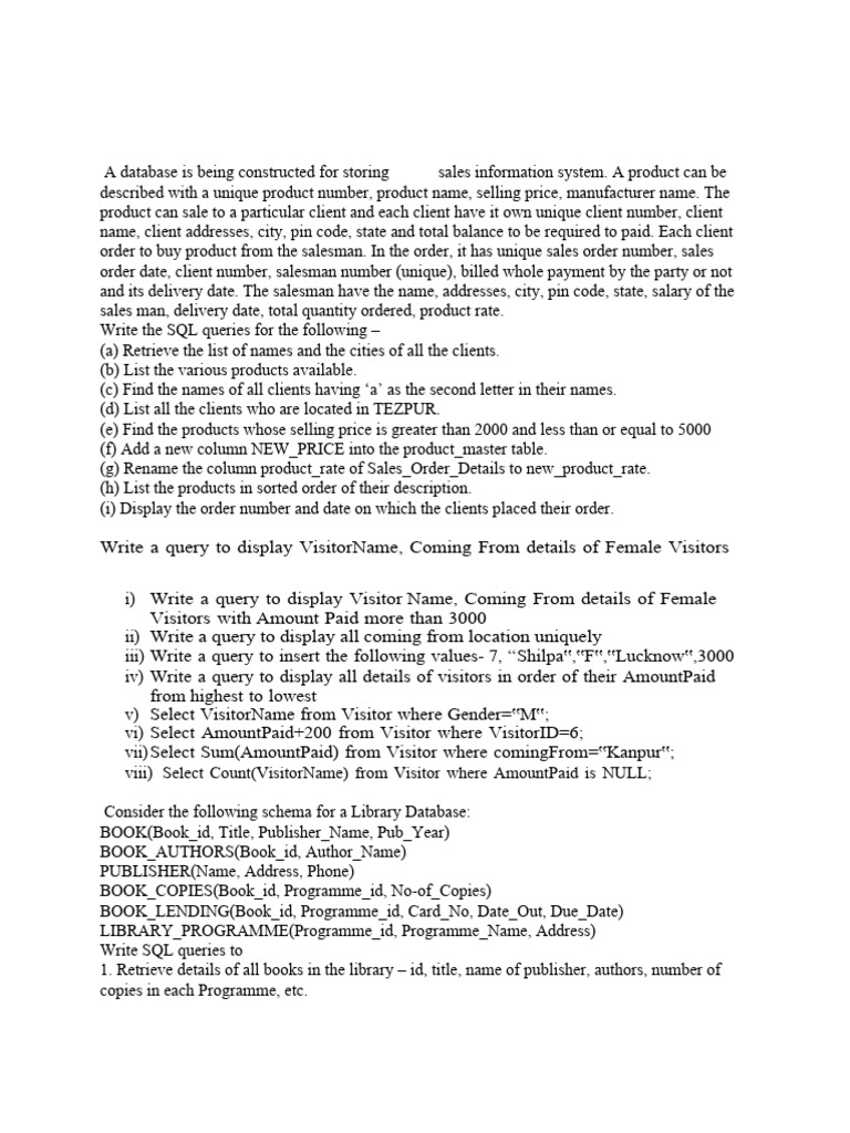 Database Management Systems-Sql Model | PDF | Databases | Sales Database Management Systems-Sql Model | PDF | Databases | Sales