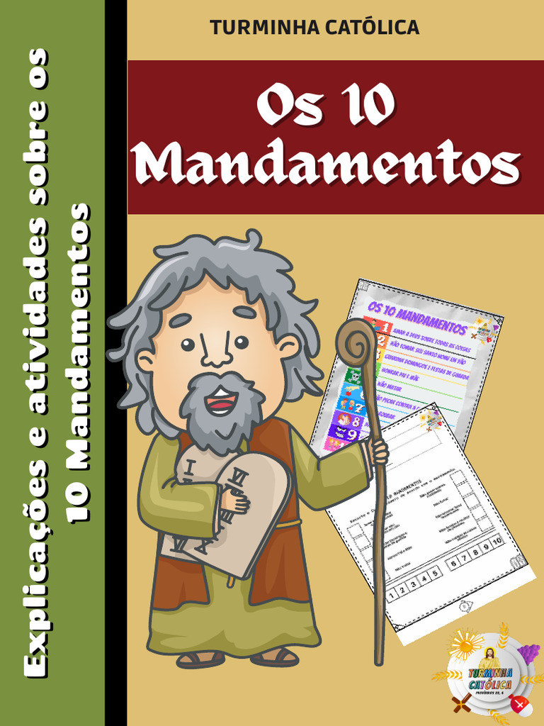 MATERIAL 06 - OS 10 MANDAMENTOS - Leitura, Colorir e ExercÃ Cios 2 | PDF | Os Dez Mandamentos