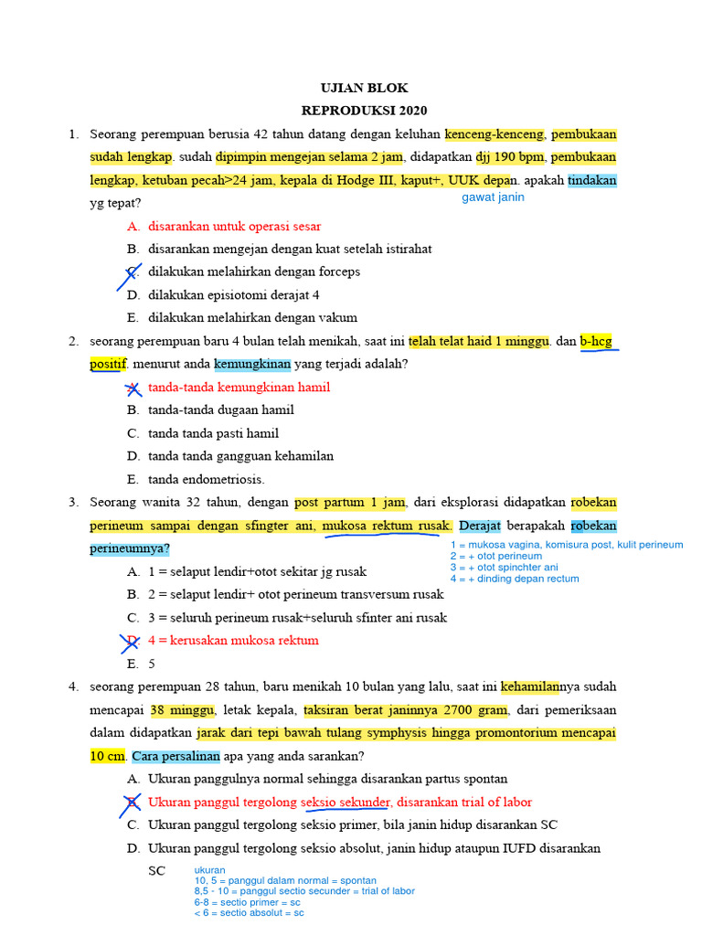 Soal Reproduksi (Tipe 3 - Fix) | PDF