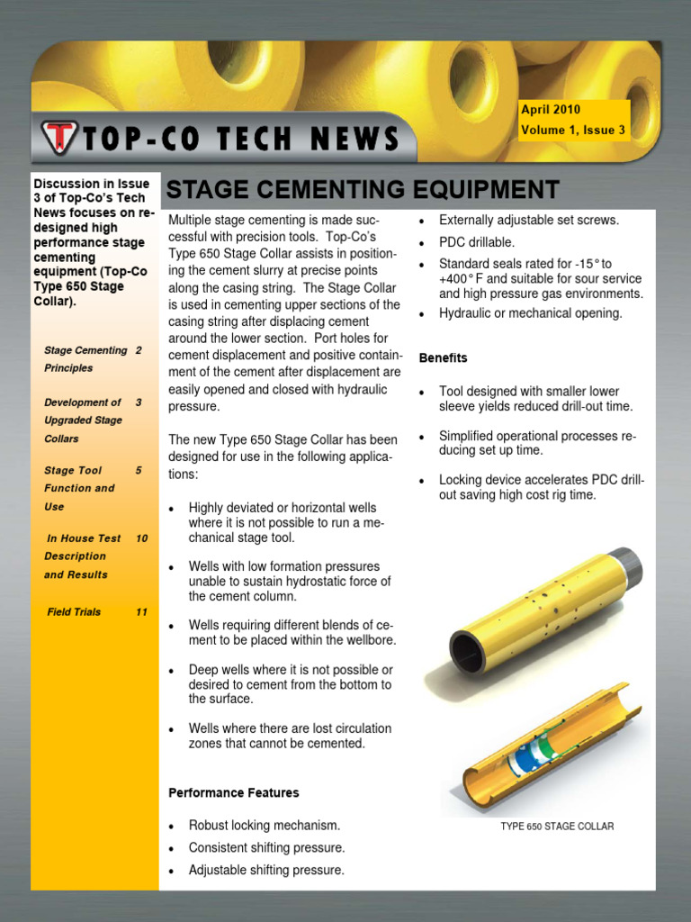 Stage Tools - Top-Co Tech News Volume 1 Issue 3 - 650 | PDF | Casing ...