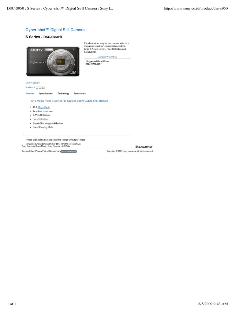 DSC-S950 - S Series - Cyber.. | PDF