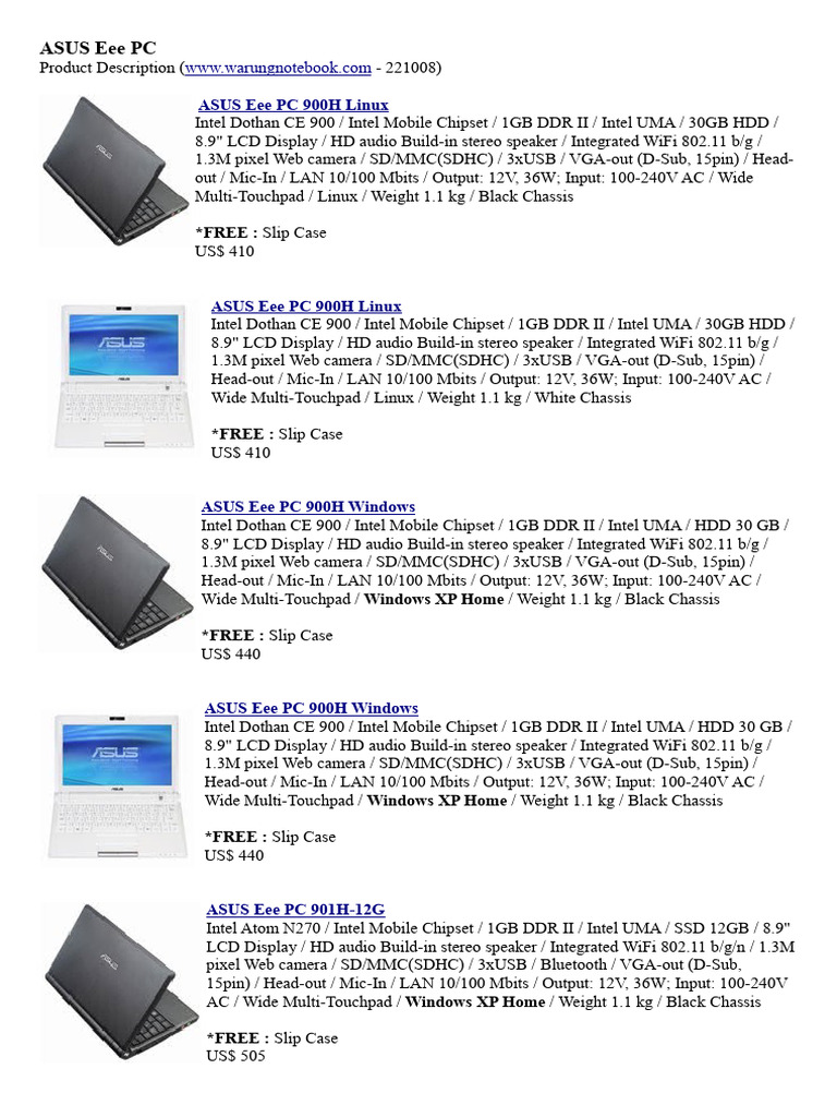Asus Laptops Product | PDF | Computer Hardware | Computing