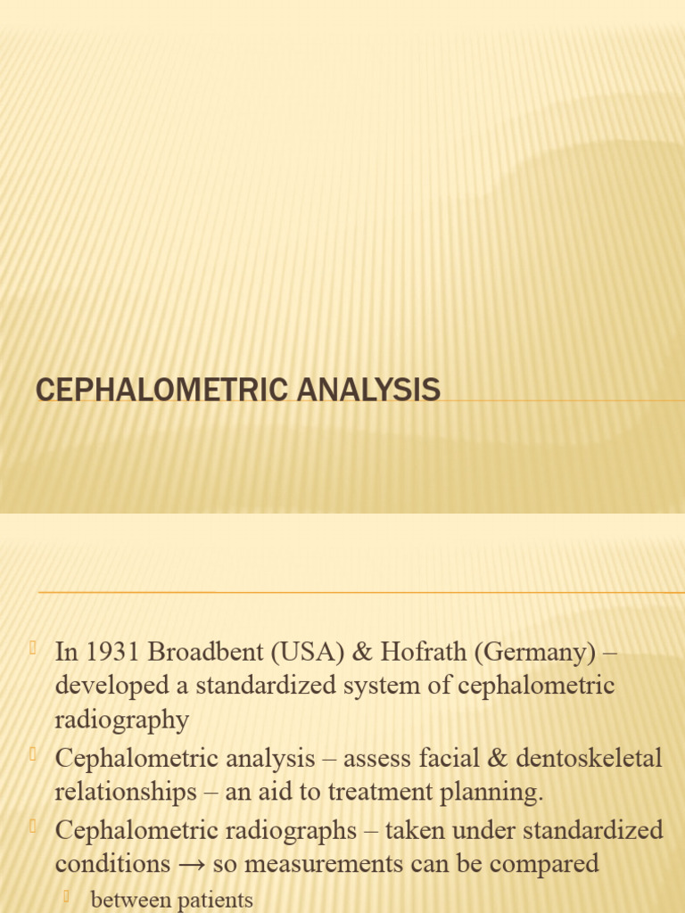 Cephalometric Analysis - Original | PDF | Skull | Human Anatomy