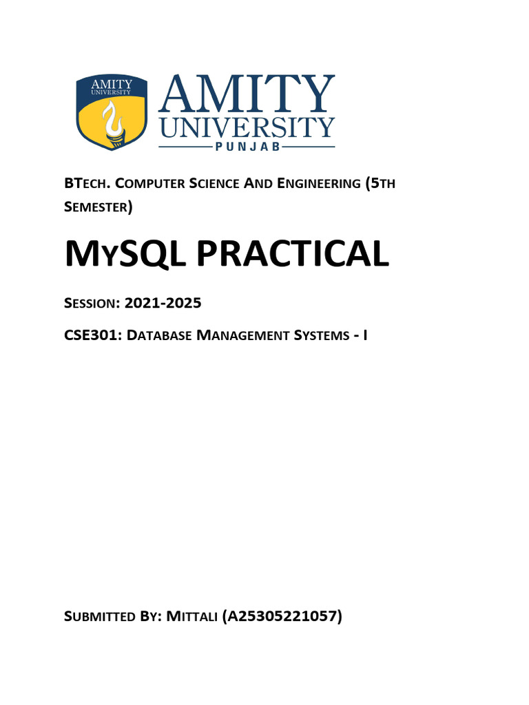 Practical | PDF | Computer Data | Sql