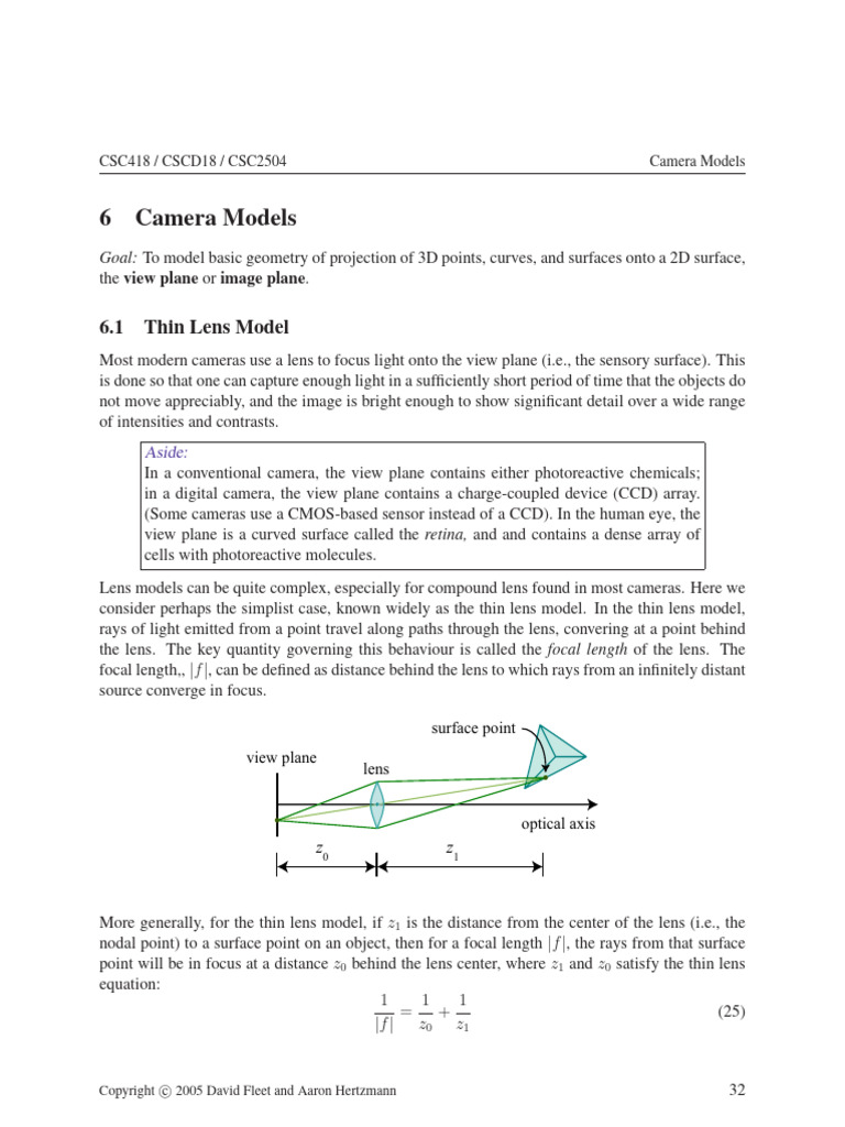 Computer Graphics Part 2 | PDF | Camera | Vision