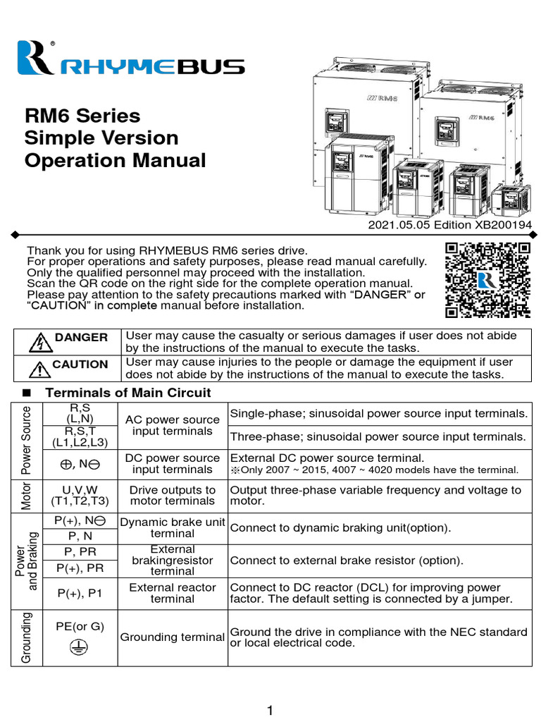 RM6 Series Simple Version Operation Manual | PDF | Power Supply ...