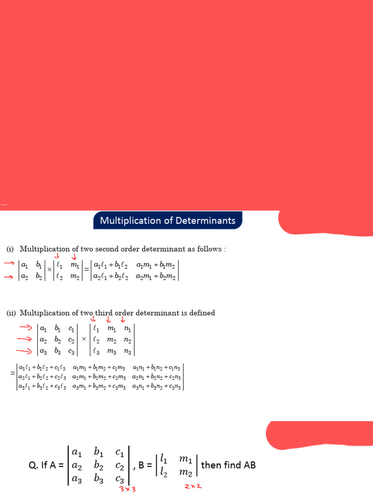 Determinant - L4 | PDF | Equations | Determinant Determinant - L4 | PDF | Equations | Determinant