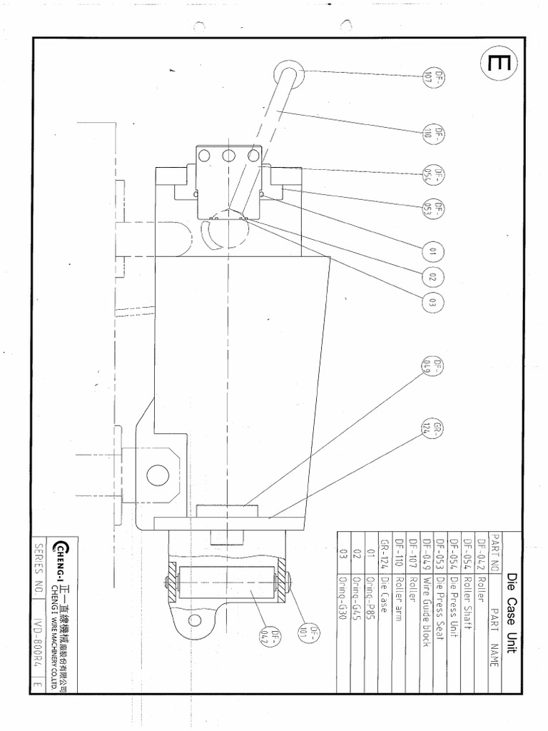 E Drawing-Die Cas Unit | PDF