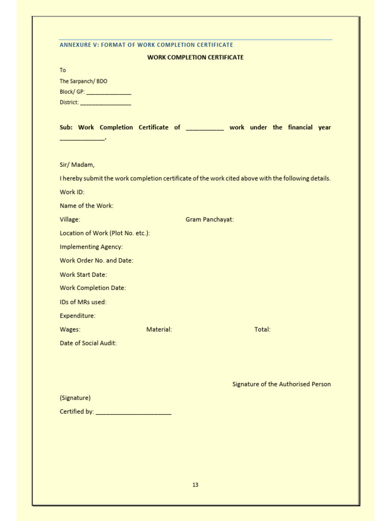 Completion Certificate | PDF