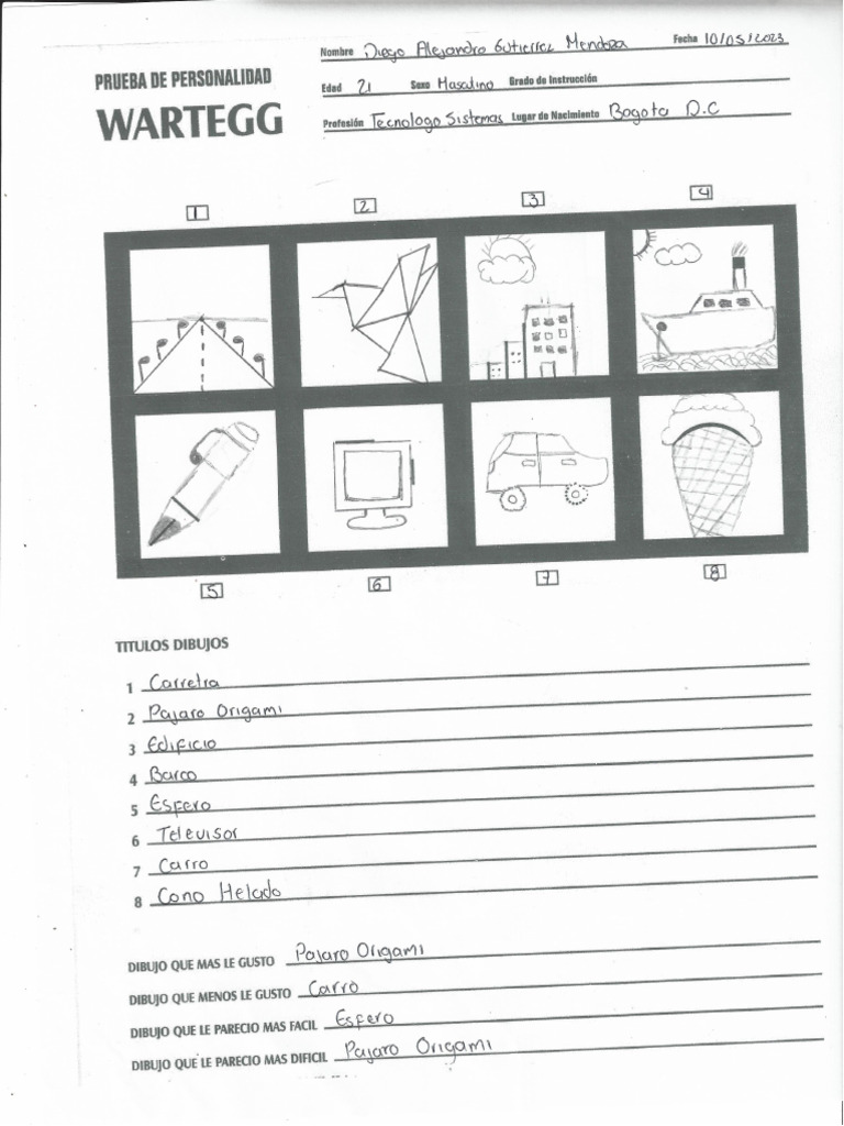 Prueba Wartegg | PDF