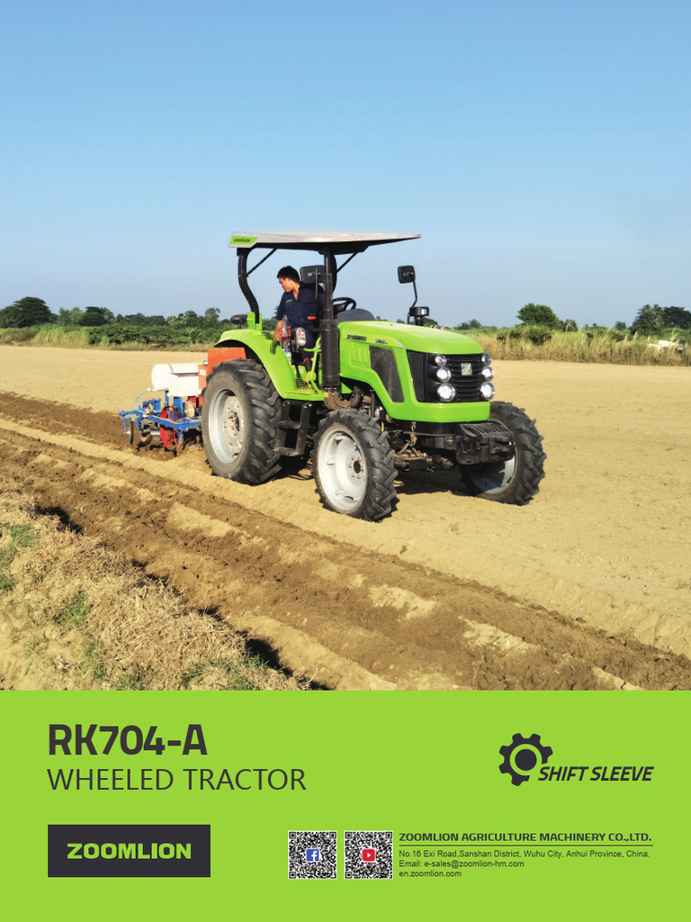 RK704-A Wheeled Tractor Overview | PDF | Axle | Clutch