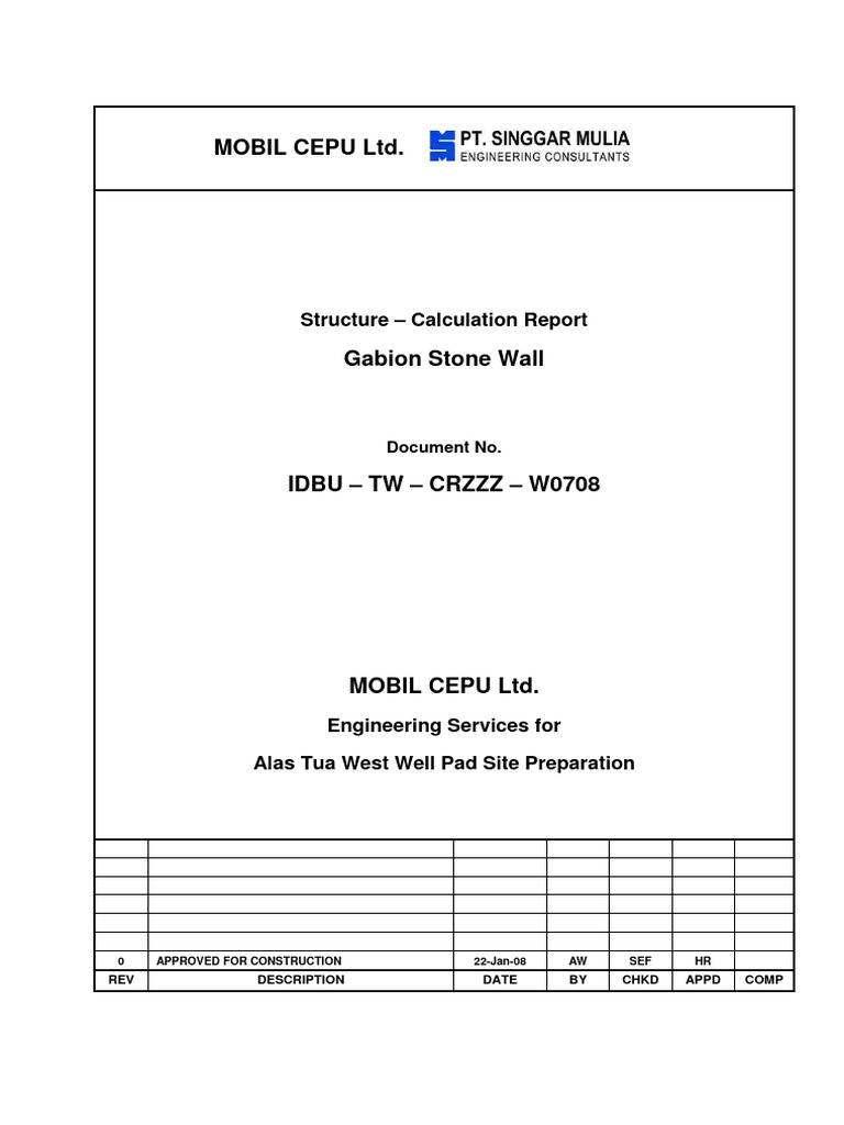 Gabion Wall Design for Engineers | PDF | Earth Sciences